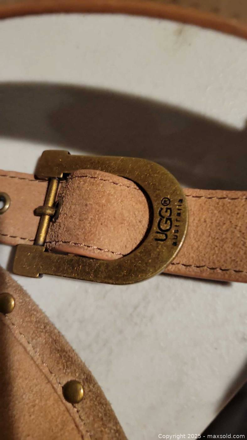 UGG Australia suede shearling shoulder handbag | Maxsold