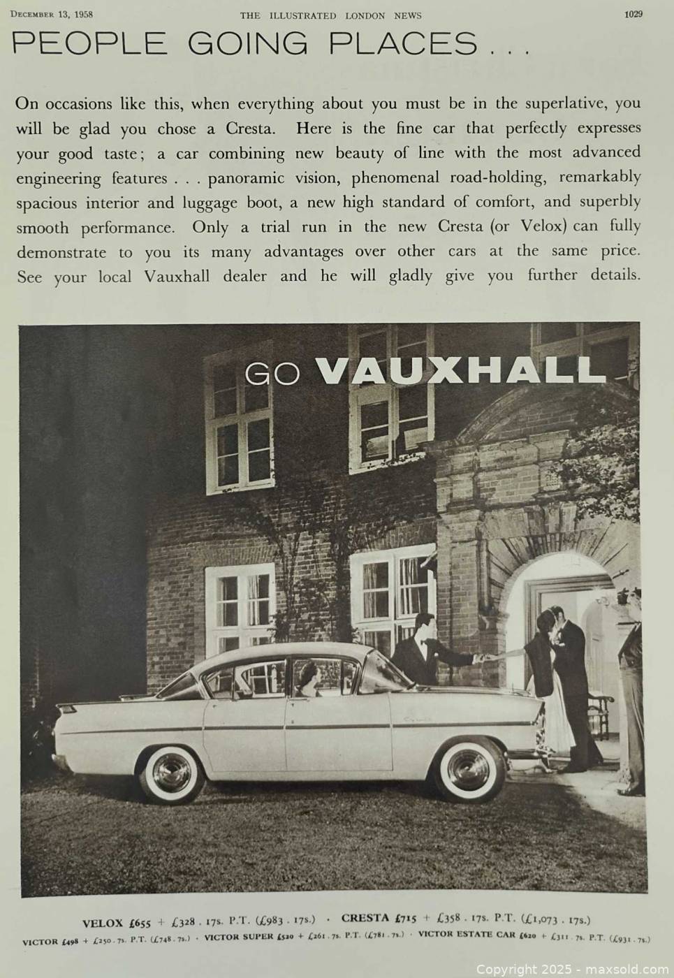 Original Vauxhall magazine car advertisement | Maxsold