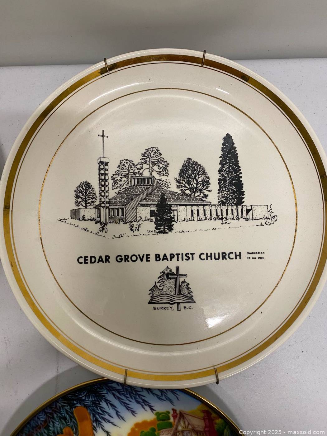 Church & Teddy Plates with Cherub Tile | Maxsold