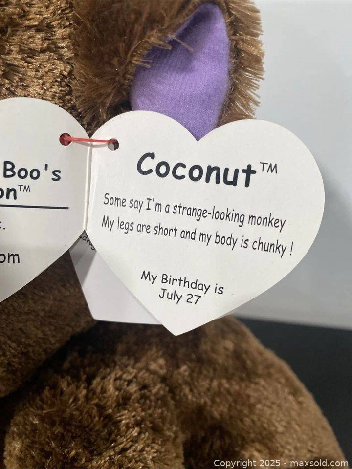 Ty Beanie Boos Coconut Monkey 16" Plush | Maxsold