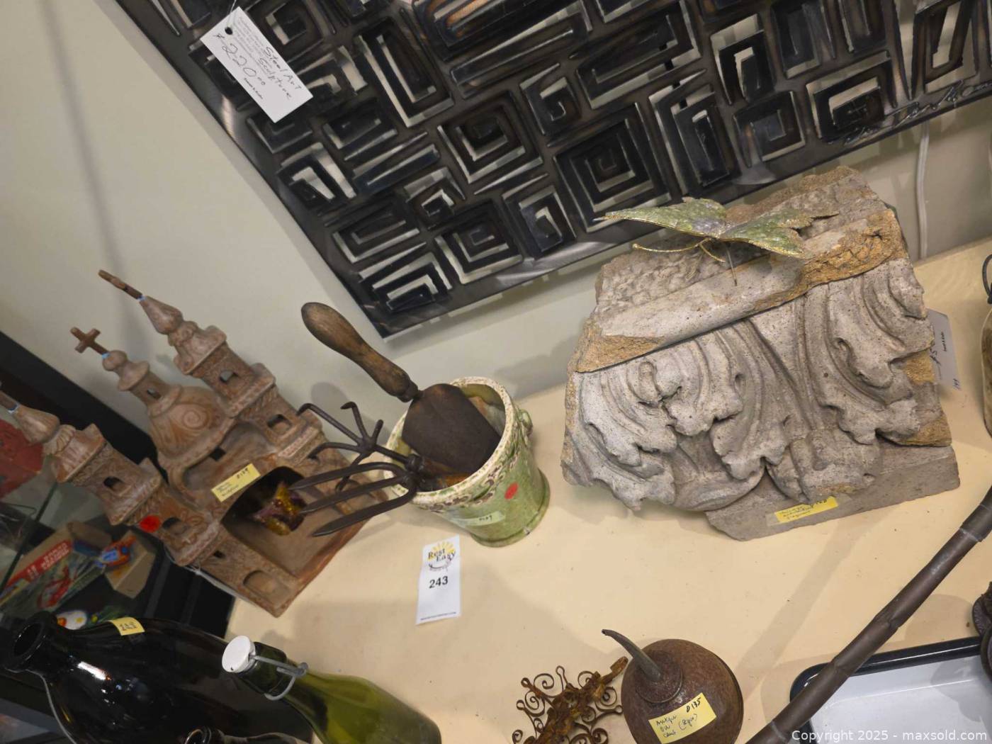 Spanish-style church sculpture & stone corbel fragment | Maxsold