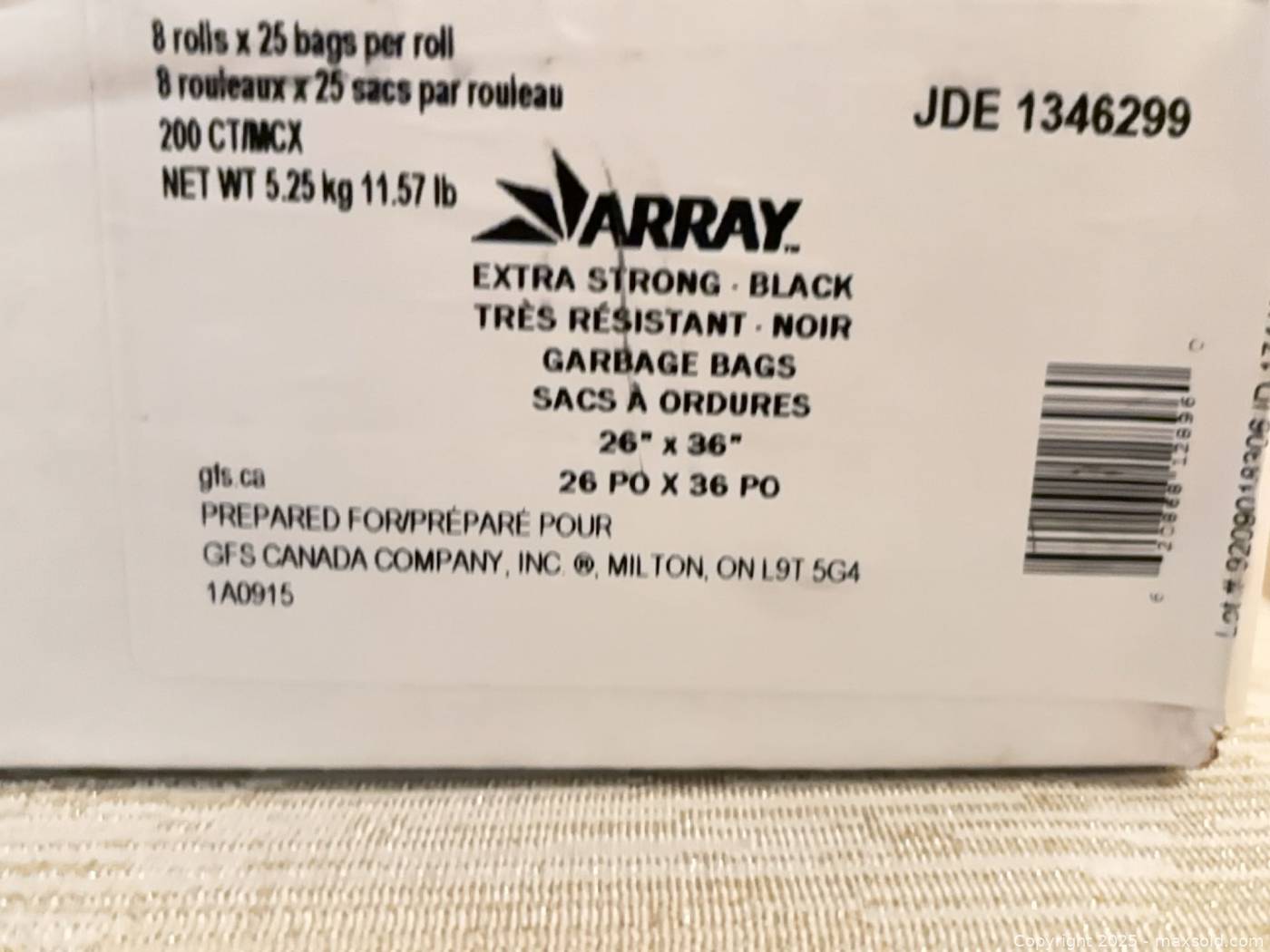 Array Extra Strong Black Garbage Bags 26x36 | Maxsold