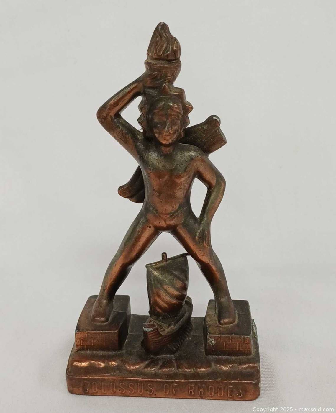 Colossus of Rhodes metal souvenir statue | Maxsold