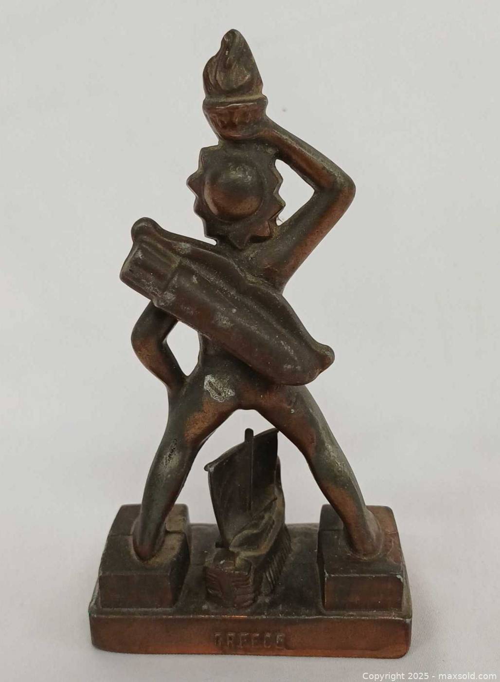 Colossus of Rhodes metal souvenir statue | Maxsold