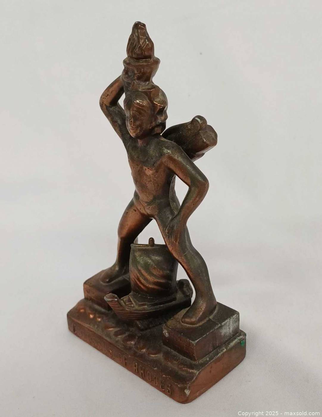 Colossus of Rhodes metal souvenir statue | Maxsold