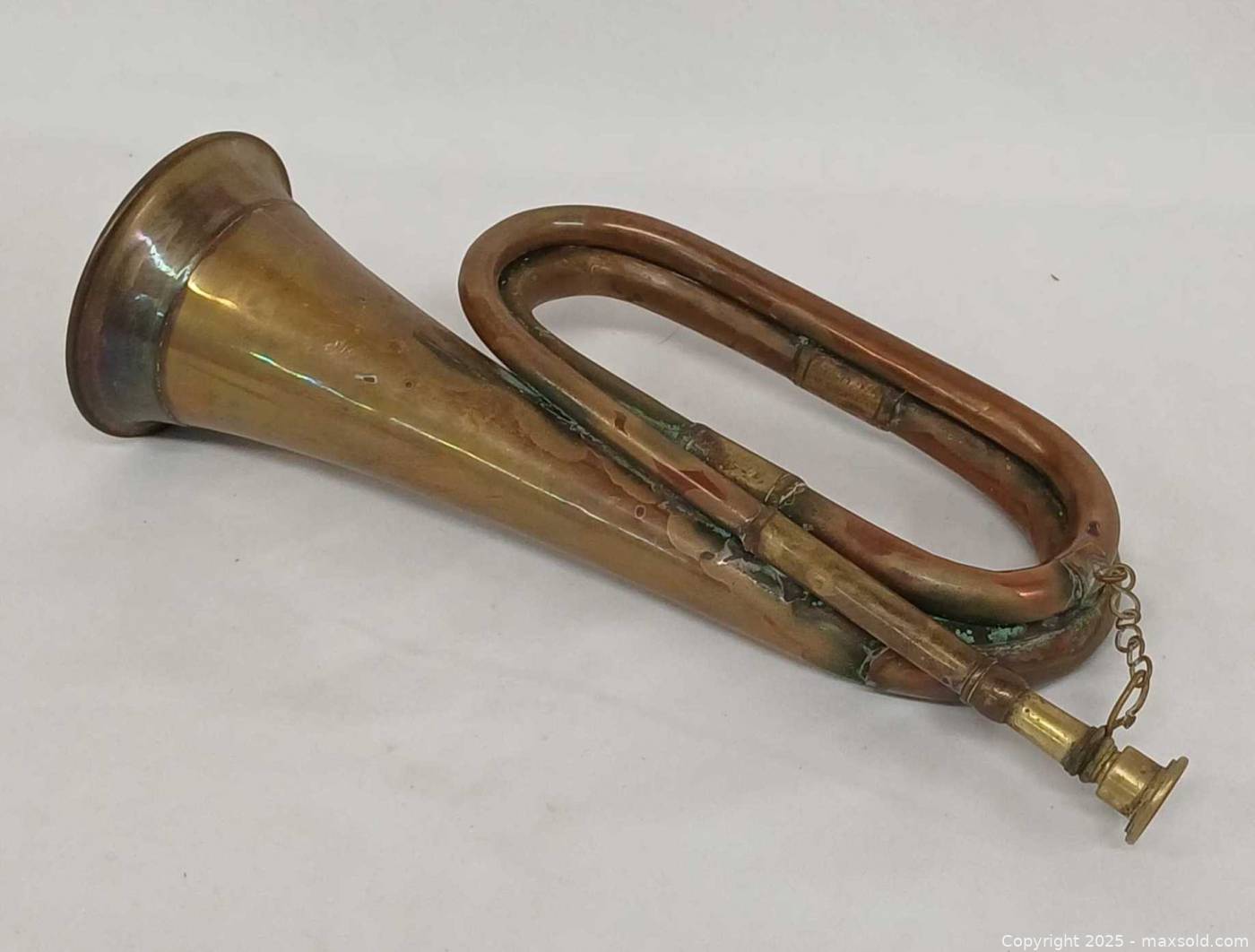 Vintage copper and brass military bugle | Maxsold