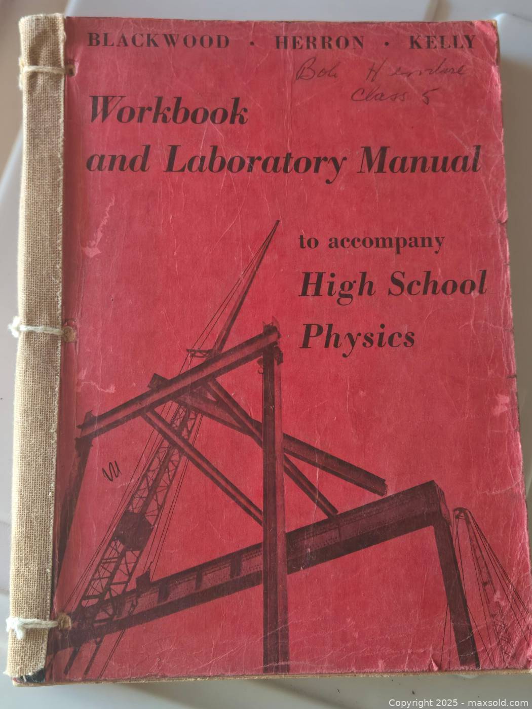 Vintage high school physics workbook | Maxsold