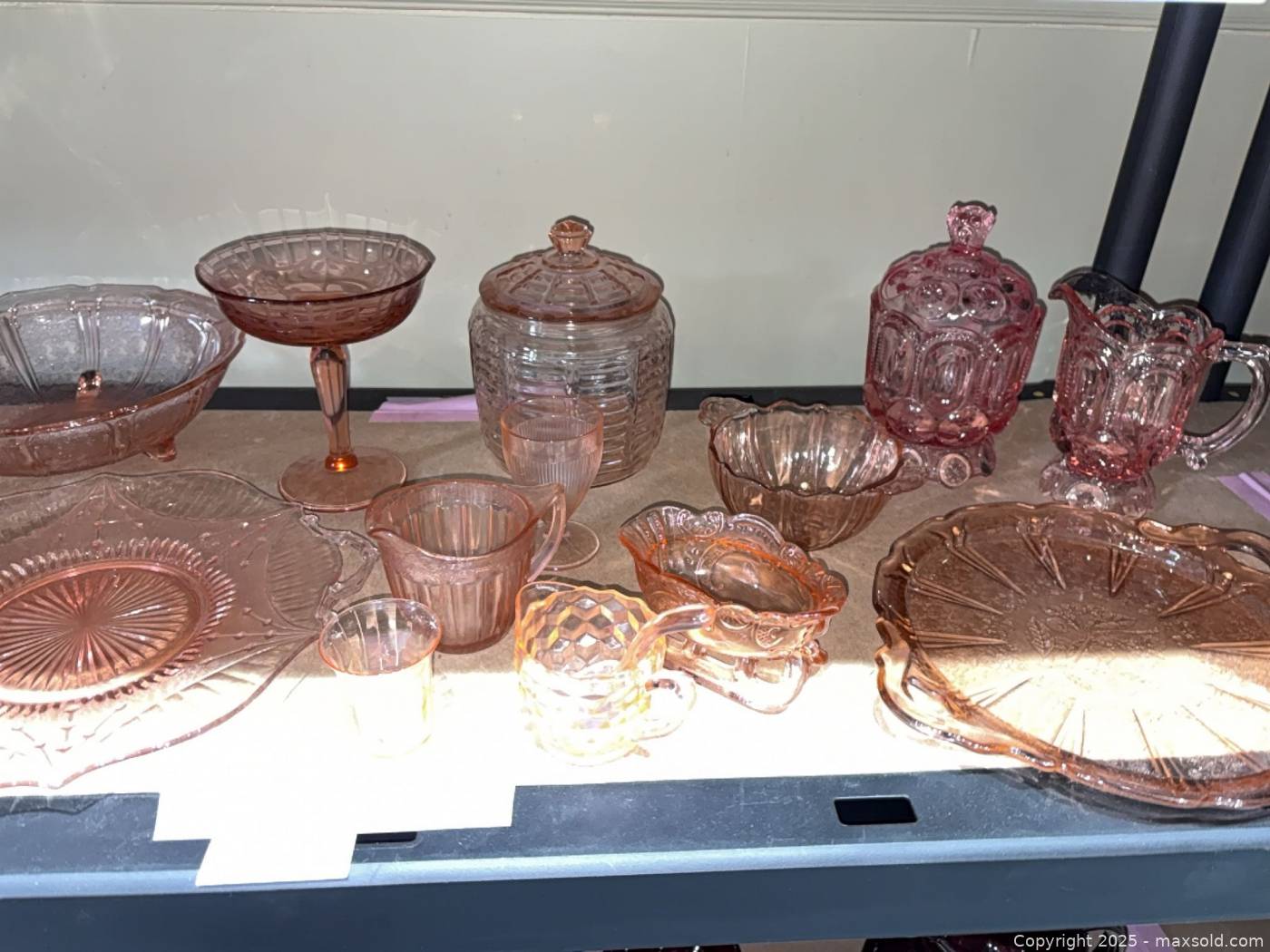 Pink Depression Glass Serveware Collection 15pc | Maxsold
