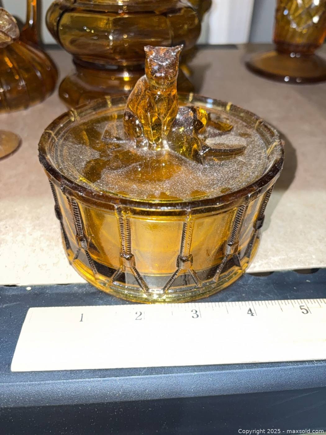 Vintage amber glassware lot, 12 pieces | Maxsold