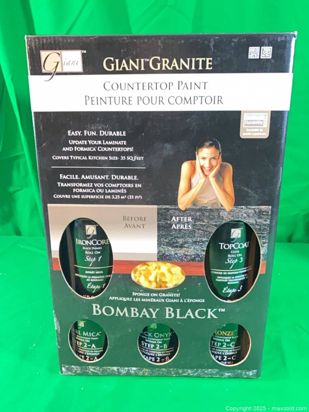 Giani Granite countertop paint kit Bombay Black | Maxsold