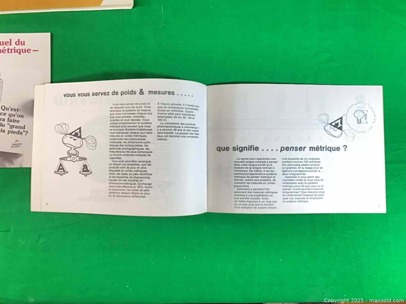 Vintage French Canadian Metric System conversion guides, pamphlets ...