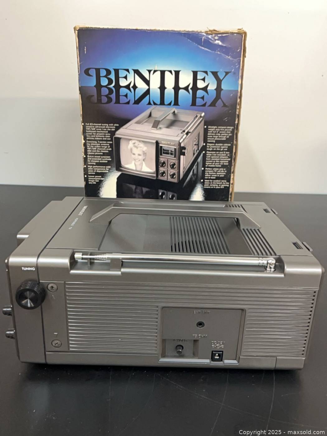 Bentley 5-inch portable black & white TV with box | Maxsold