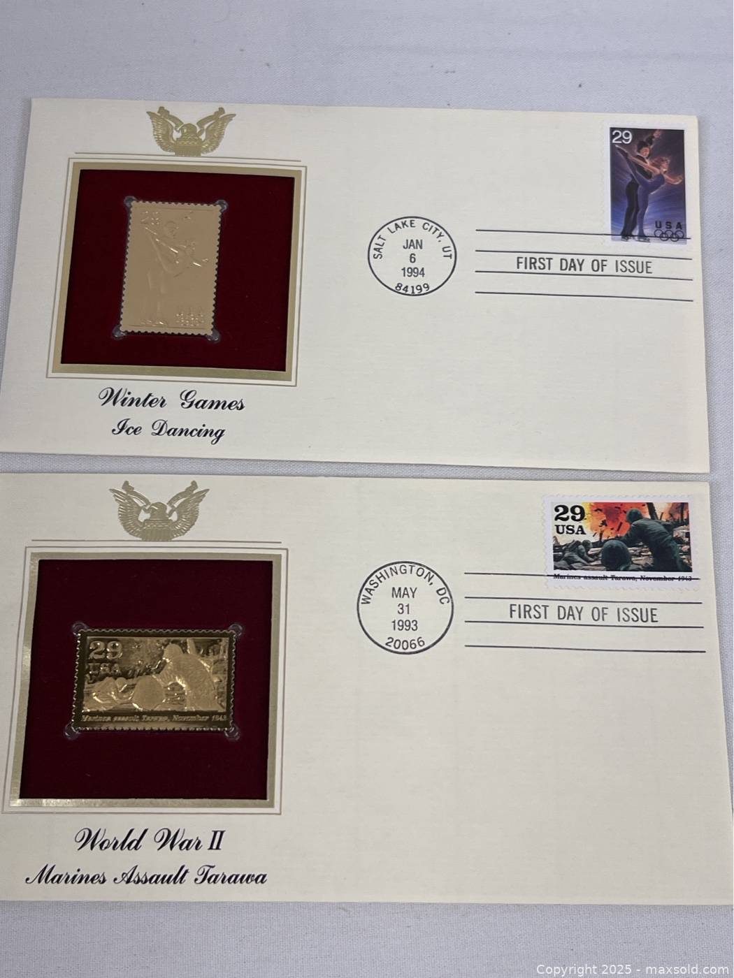 22kt Gold Replica Stamp First Day Covers | Maxsold