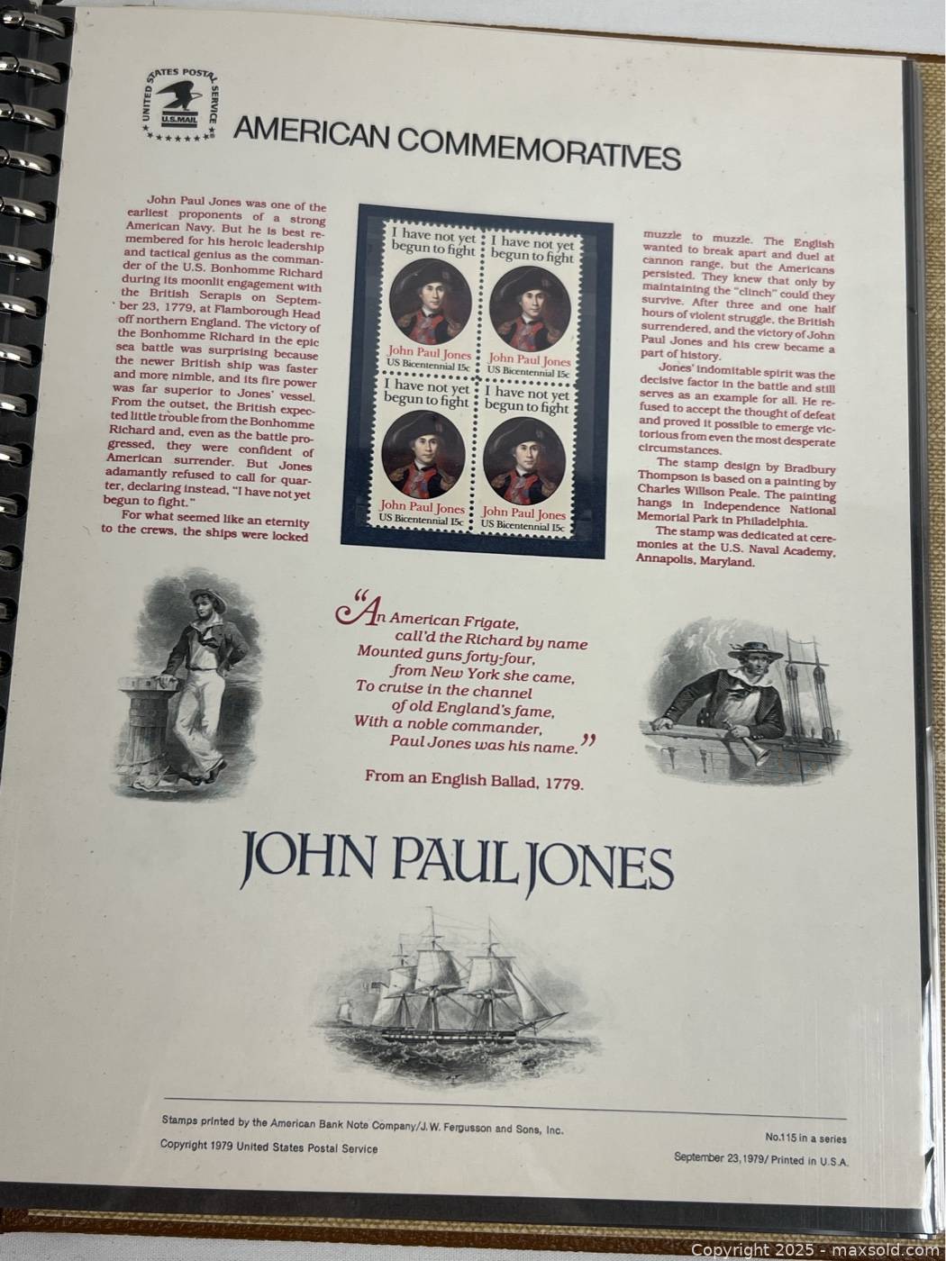 American Commemorative Stamp Album Pages | Maxsold
