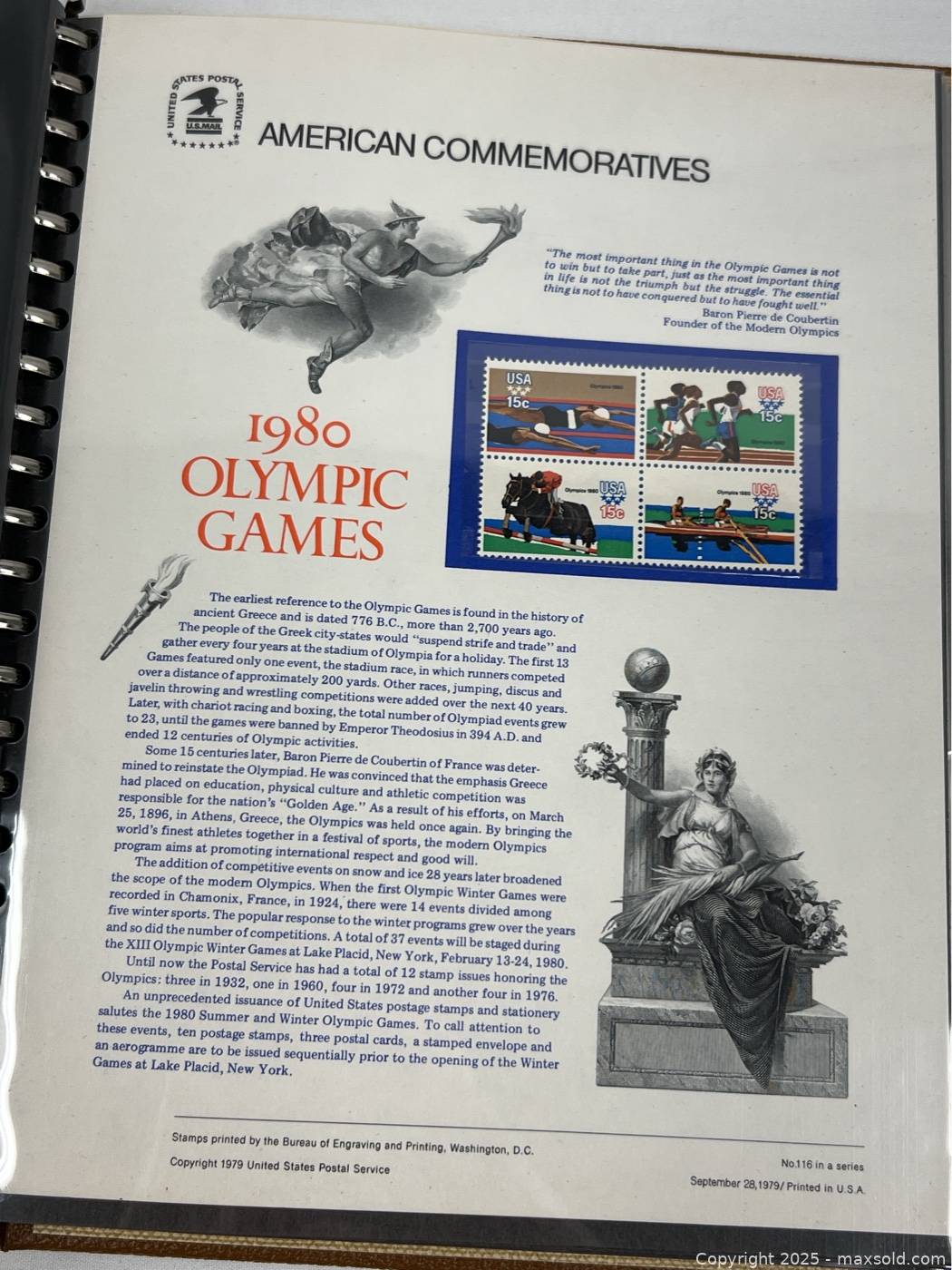 American Commemorative Stamp Album Pages | Maxsold