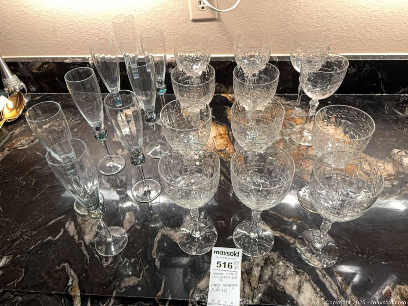 Clear Cut Crystal Goblets And Flutes | Maxsold