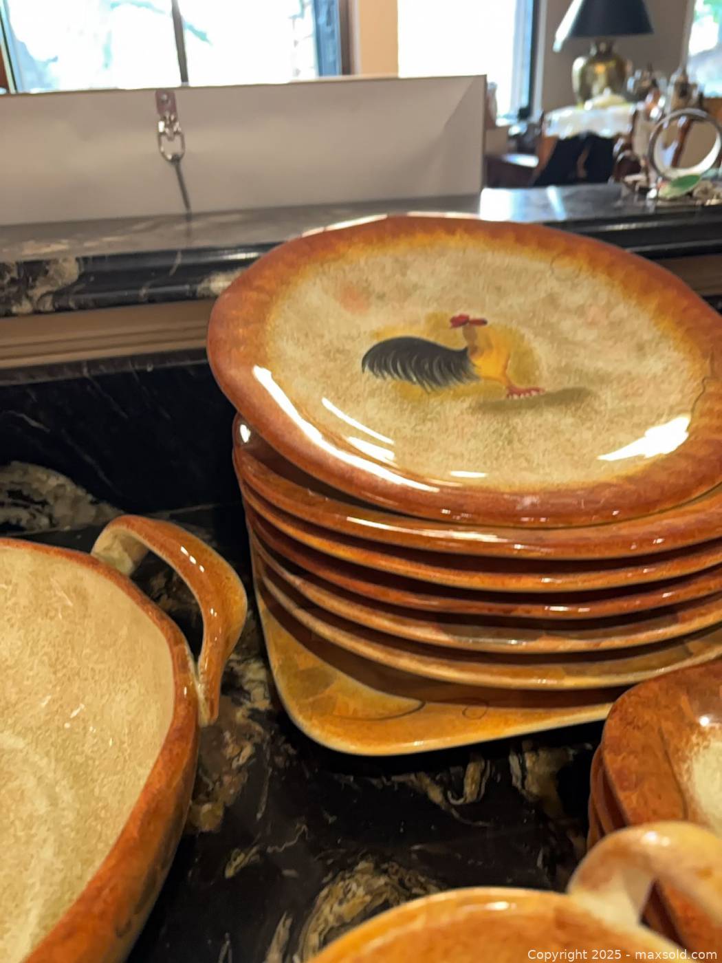 Prima Design Tuscan Rooster ceramic dinnerware & serveware approx 25 ...