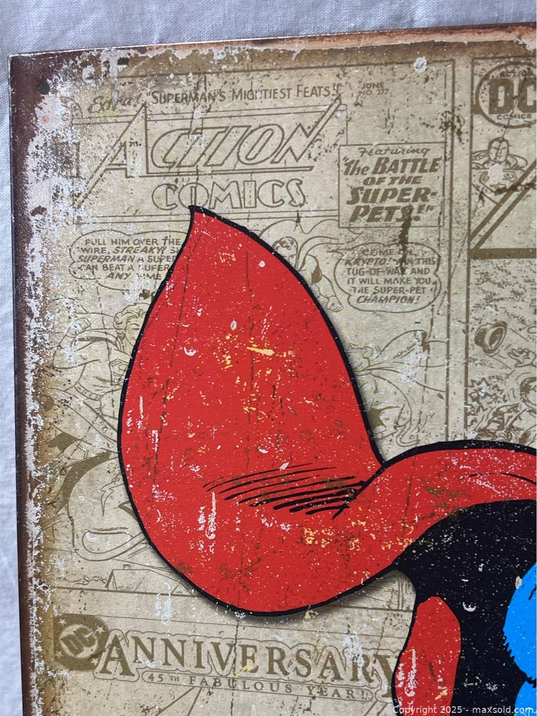 DC Comics Superman Action Comics metal wall sign | Maxsold