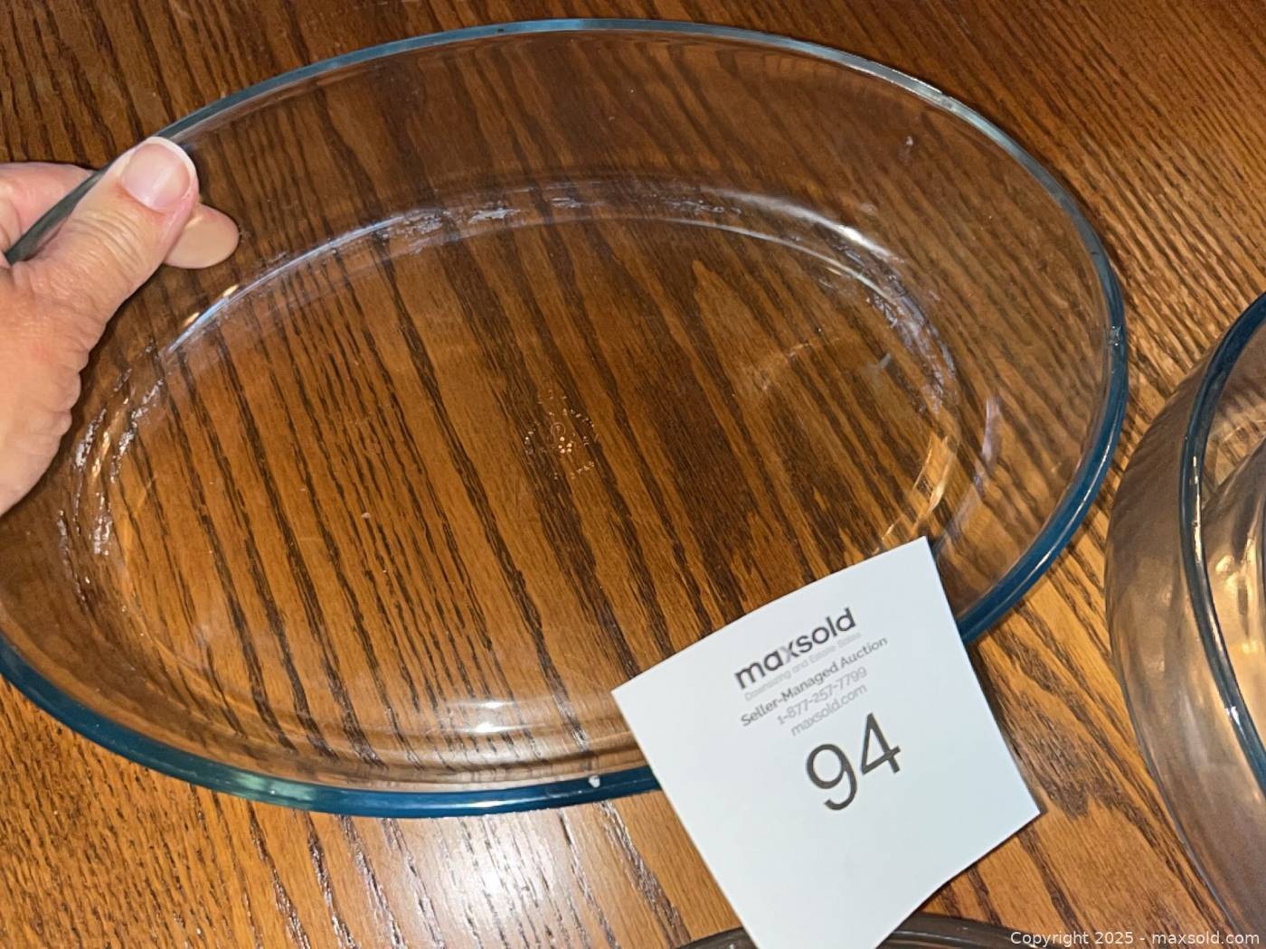 Three Marinex oval baking dishes, Glasbake pie plate, four Pyrex 10 oz ...