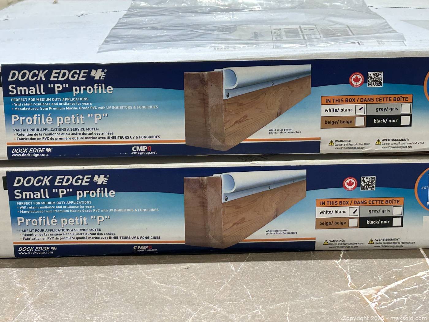 2 boxes Dock Edge Small “P” profile PVC dock edging 16 ft each | Maxsold