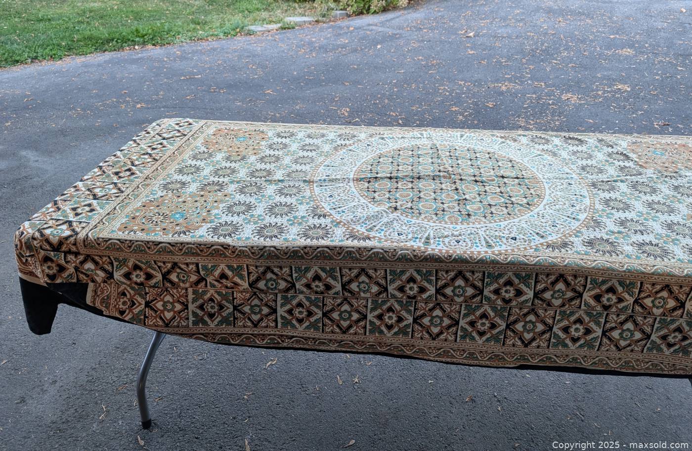 Vintage Handmade Wall Hanging And Tablecloth | Maxsold