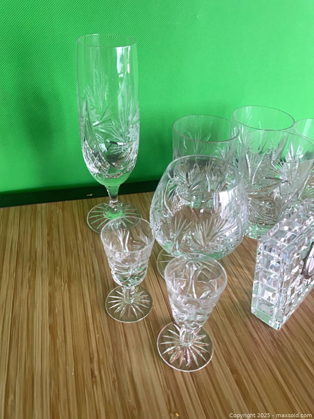 Cut lead crystal stemware and barware, 8 pcs | Maxsold