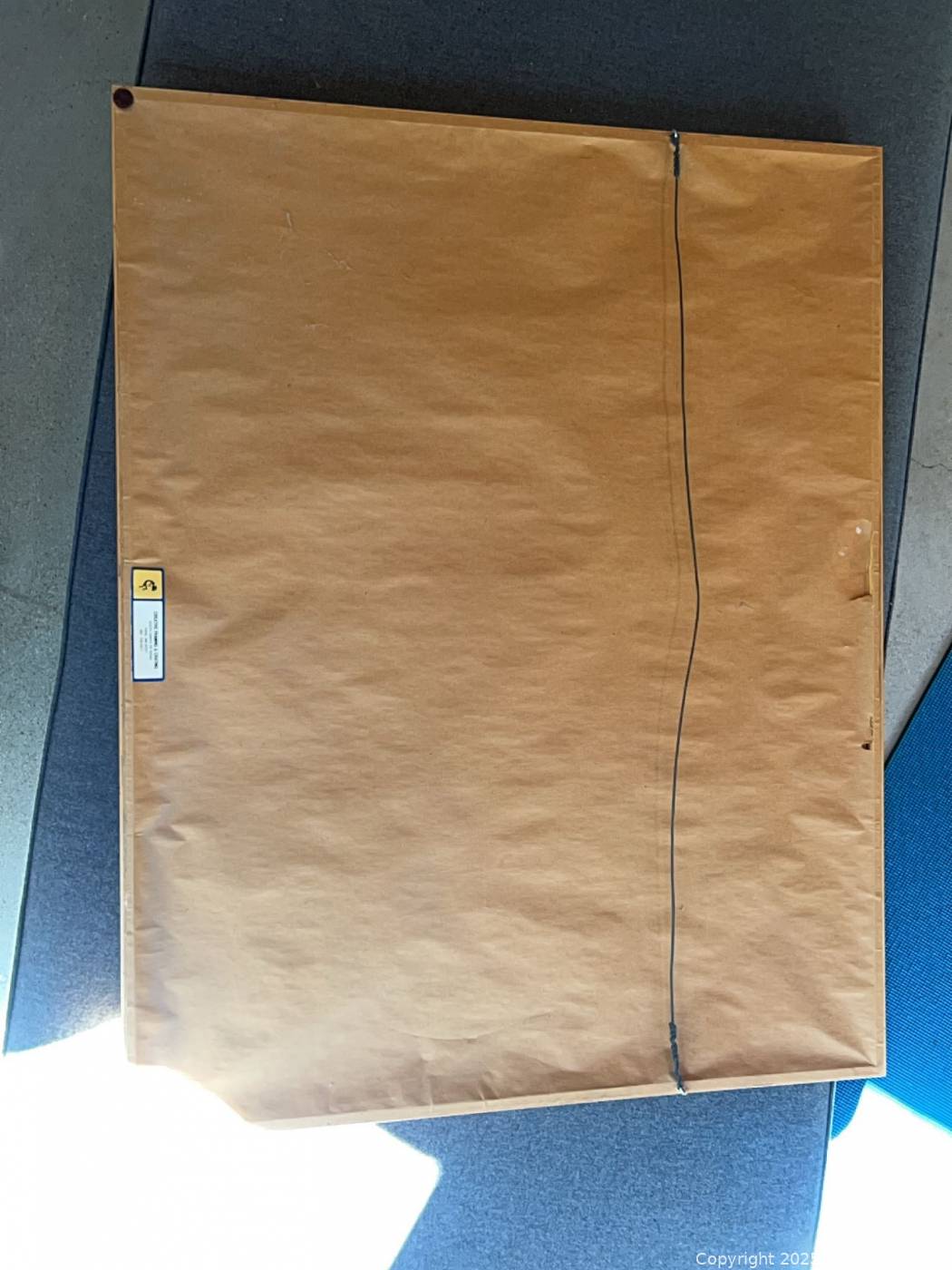 Framed abstract mixed-media artwork | Maxsold