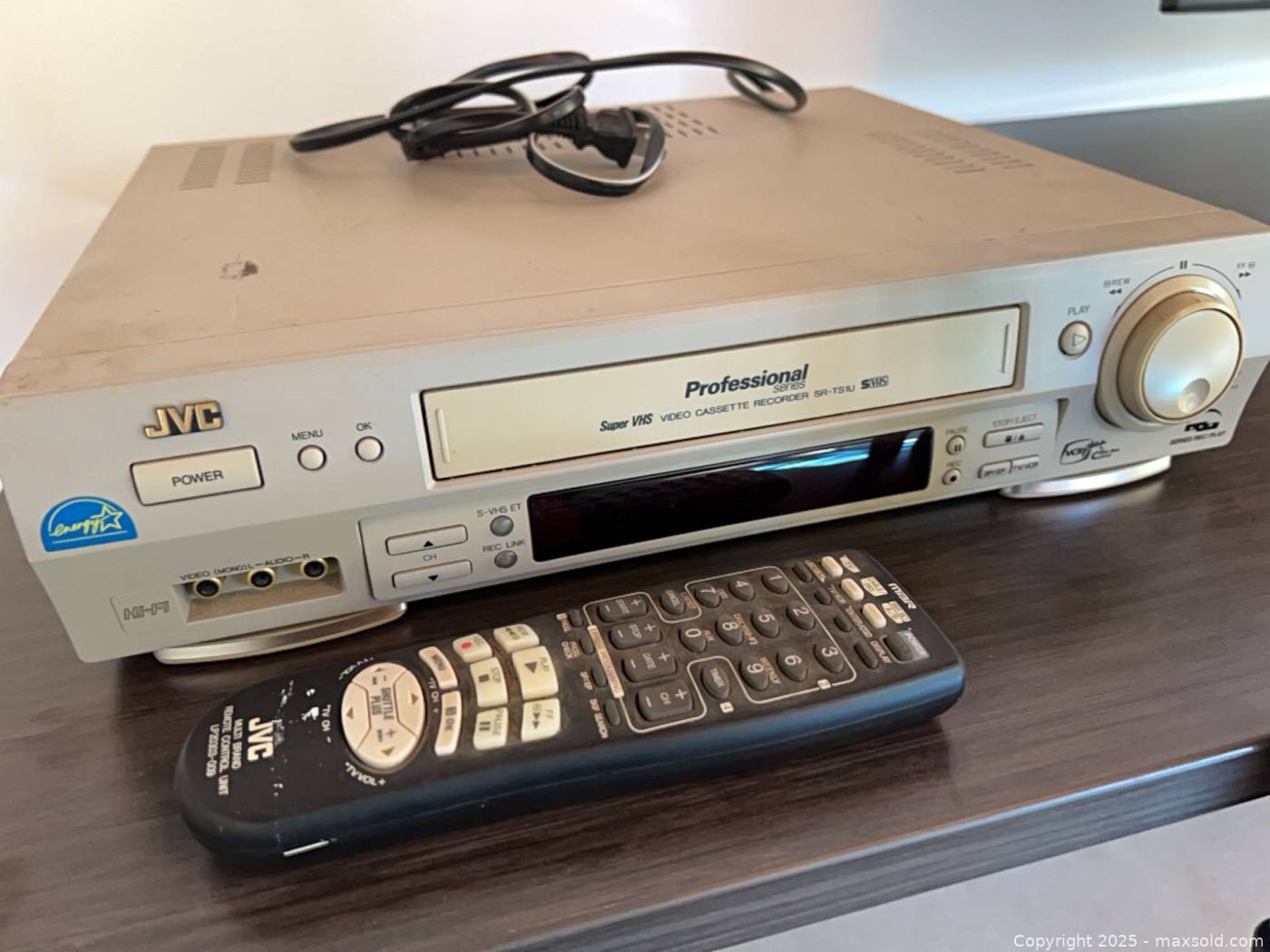 JVC SR-TS1U S-VHS VCR, Remote, DR Pro Stand | Maxsold