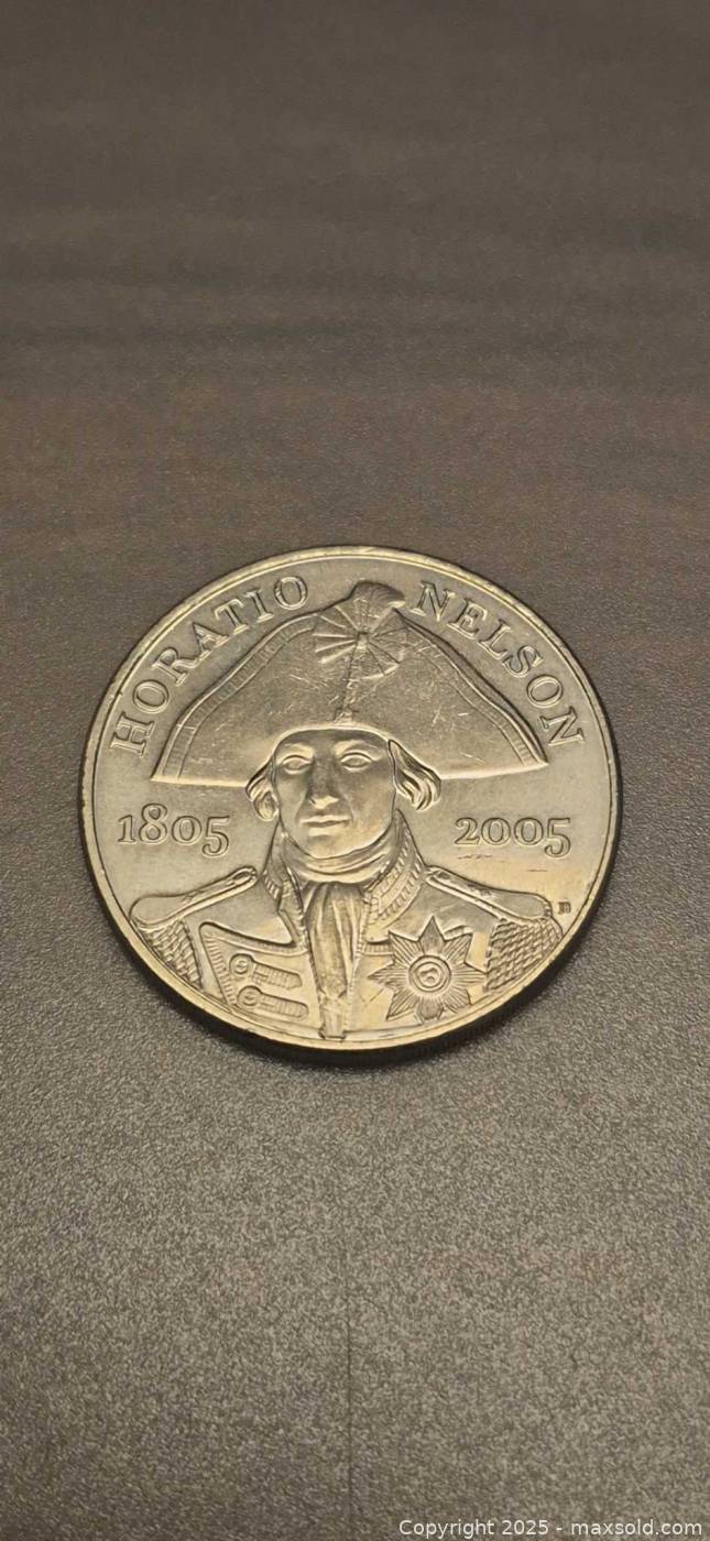 UK £5 Horatio Nelson Commemorative Coin 2005 | Maxsold