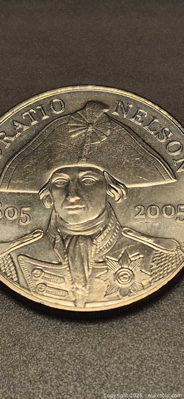 UK £5 Horatio Nelson Commemorative Coin 2005 | Maxsold