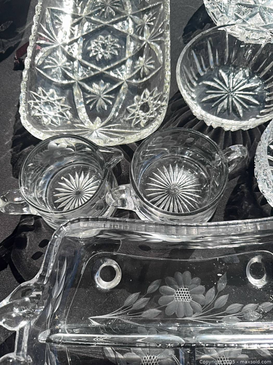 Vintage cut crystal glassware assortment | Maxsold