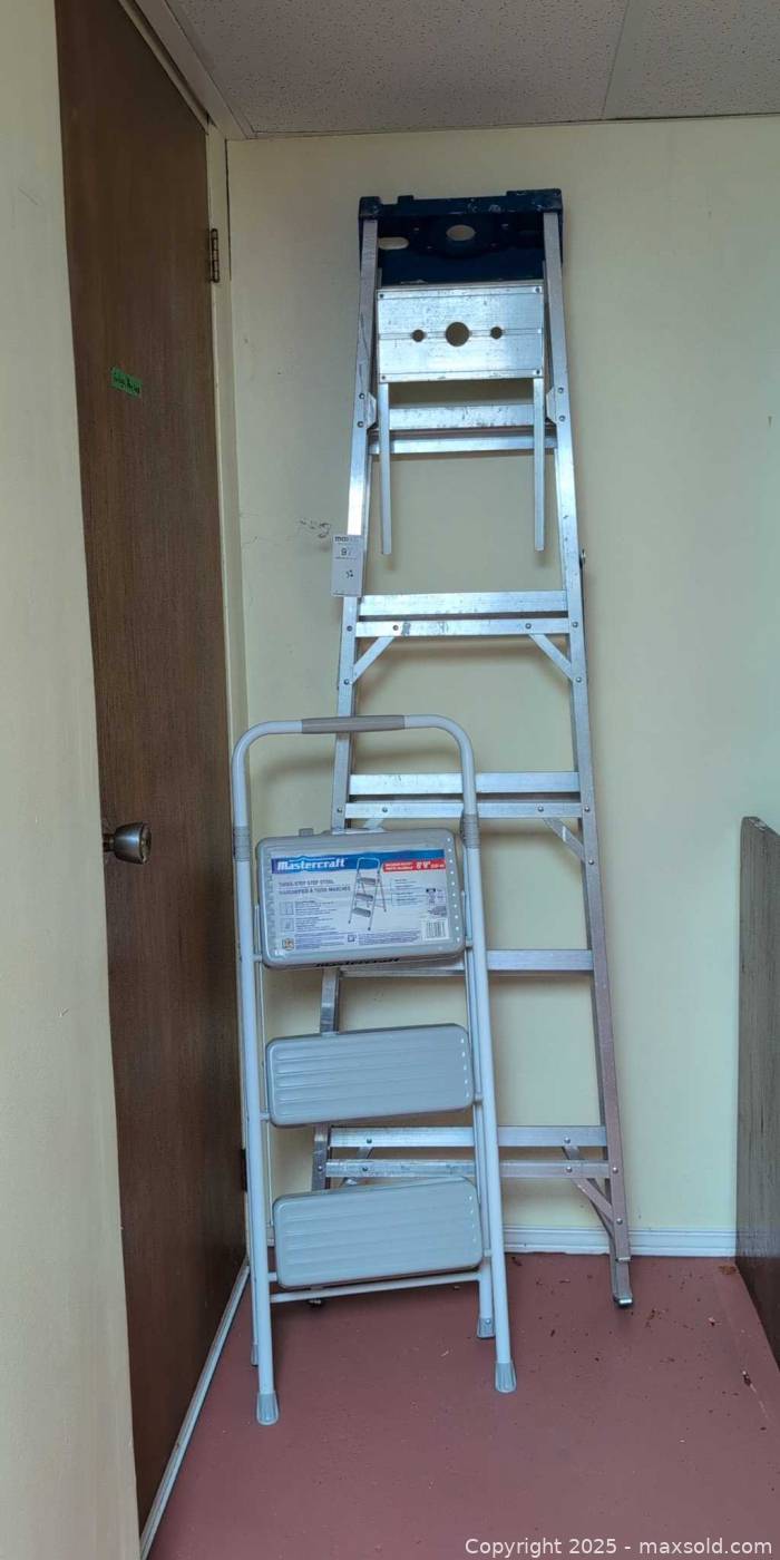 Aluminum 6-Foot Ladder and 3-Step Stool | Maxsold