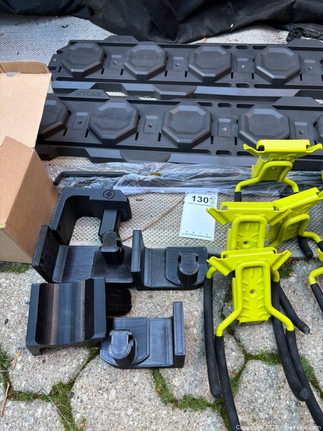 Ryobi Link wall storage rails, hooks, bin, battery mounts, magnetic bar ...