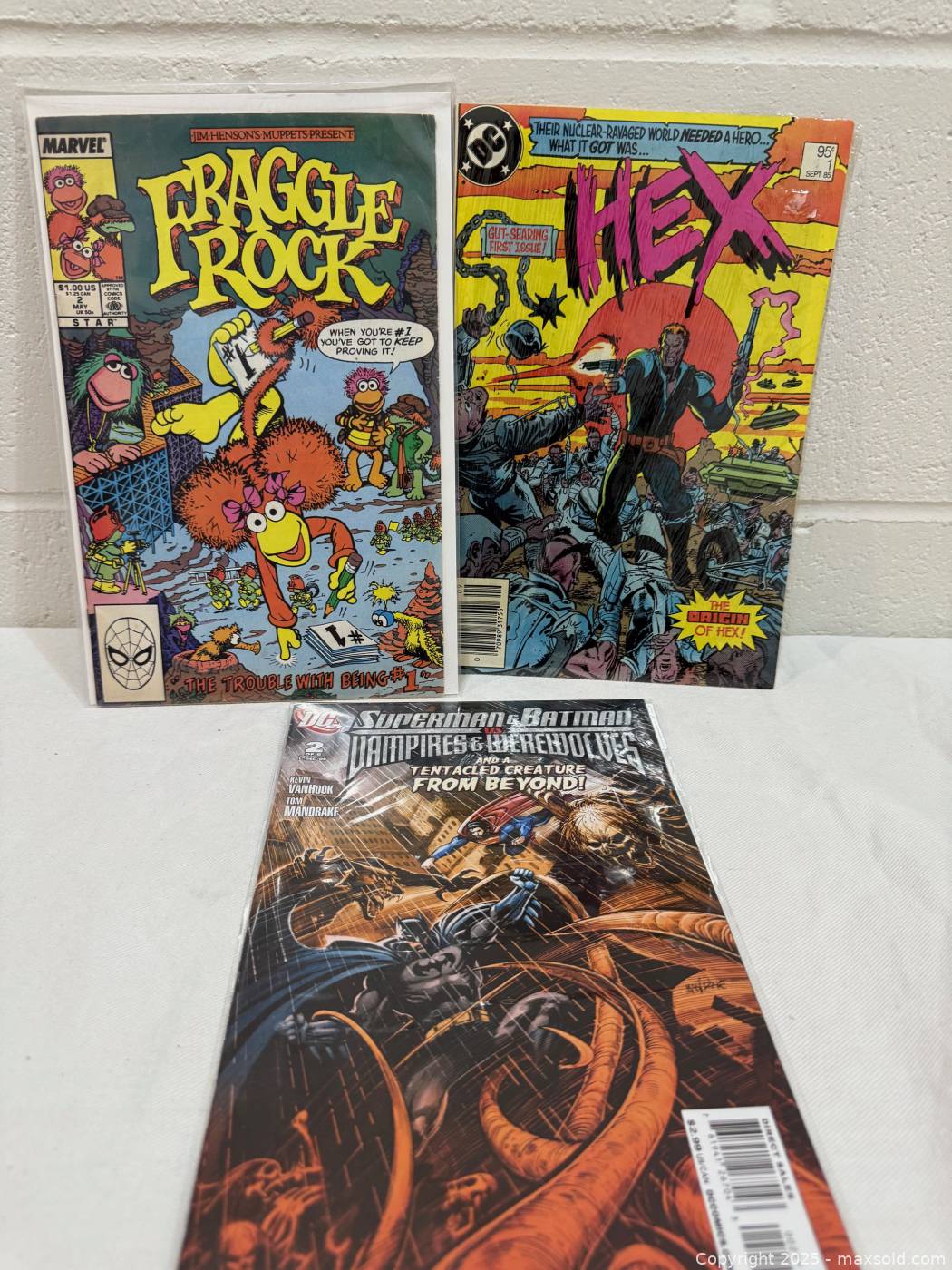 Comic book trio: Fraggle Rock #1, Hex #1, Superman & Batman vs Vampires ...