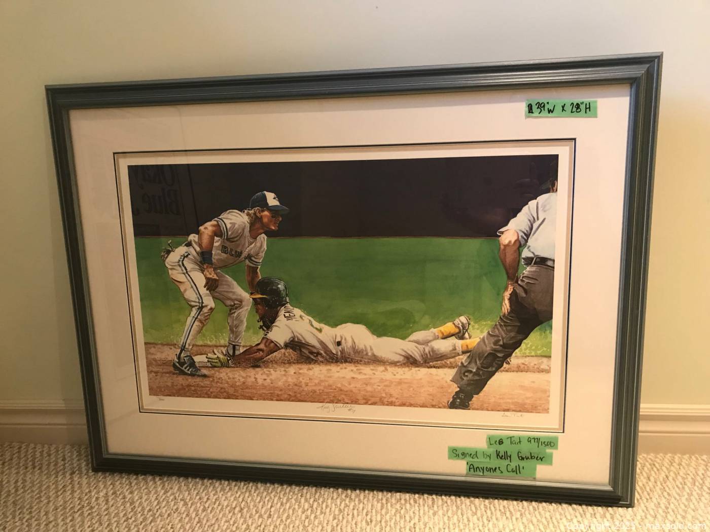 Framed Les Tate print, framed 1993 Toronto Star front page | Maxsold