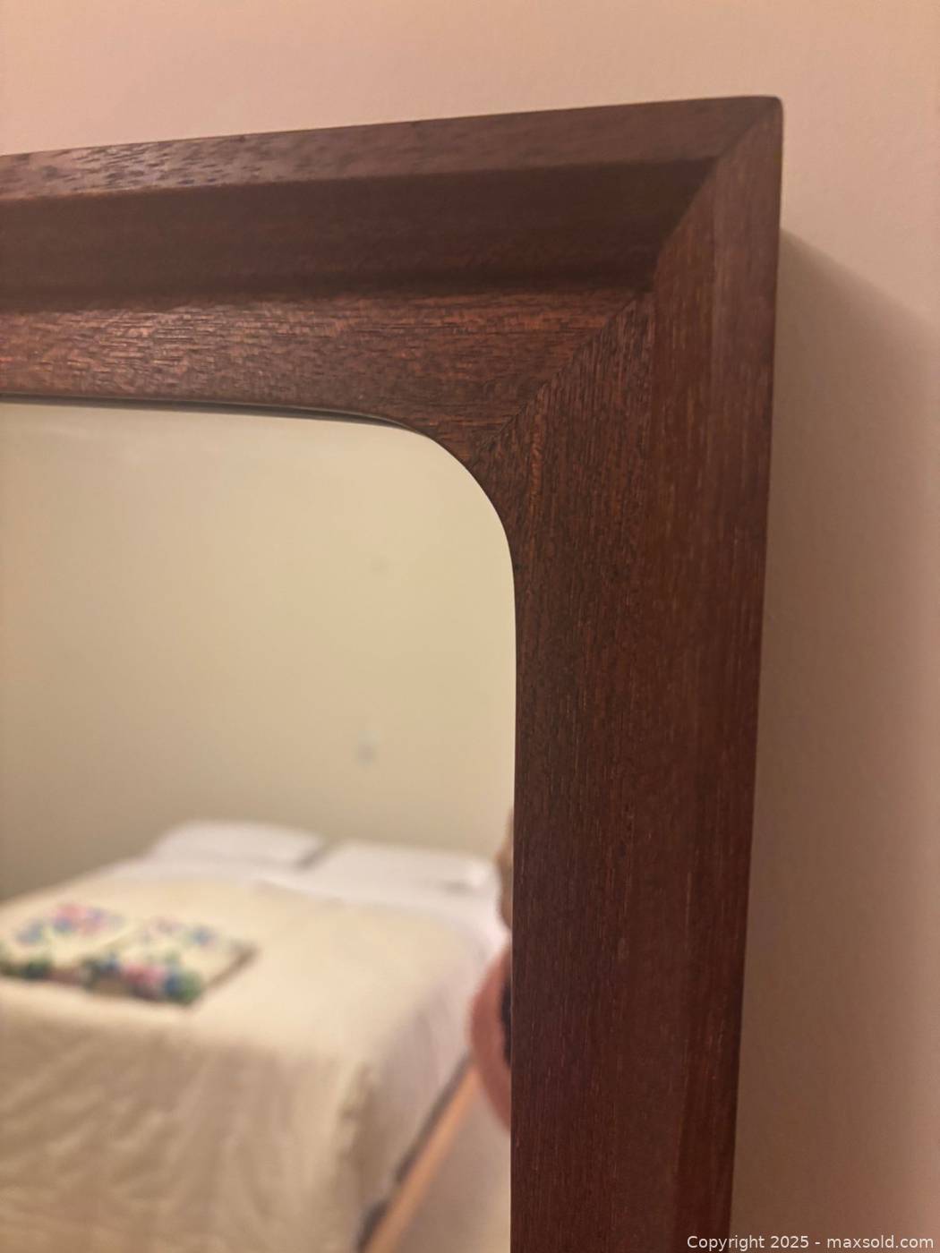 Large MCM wood-framed mirror 30"×63" | Maxsold