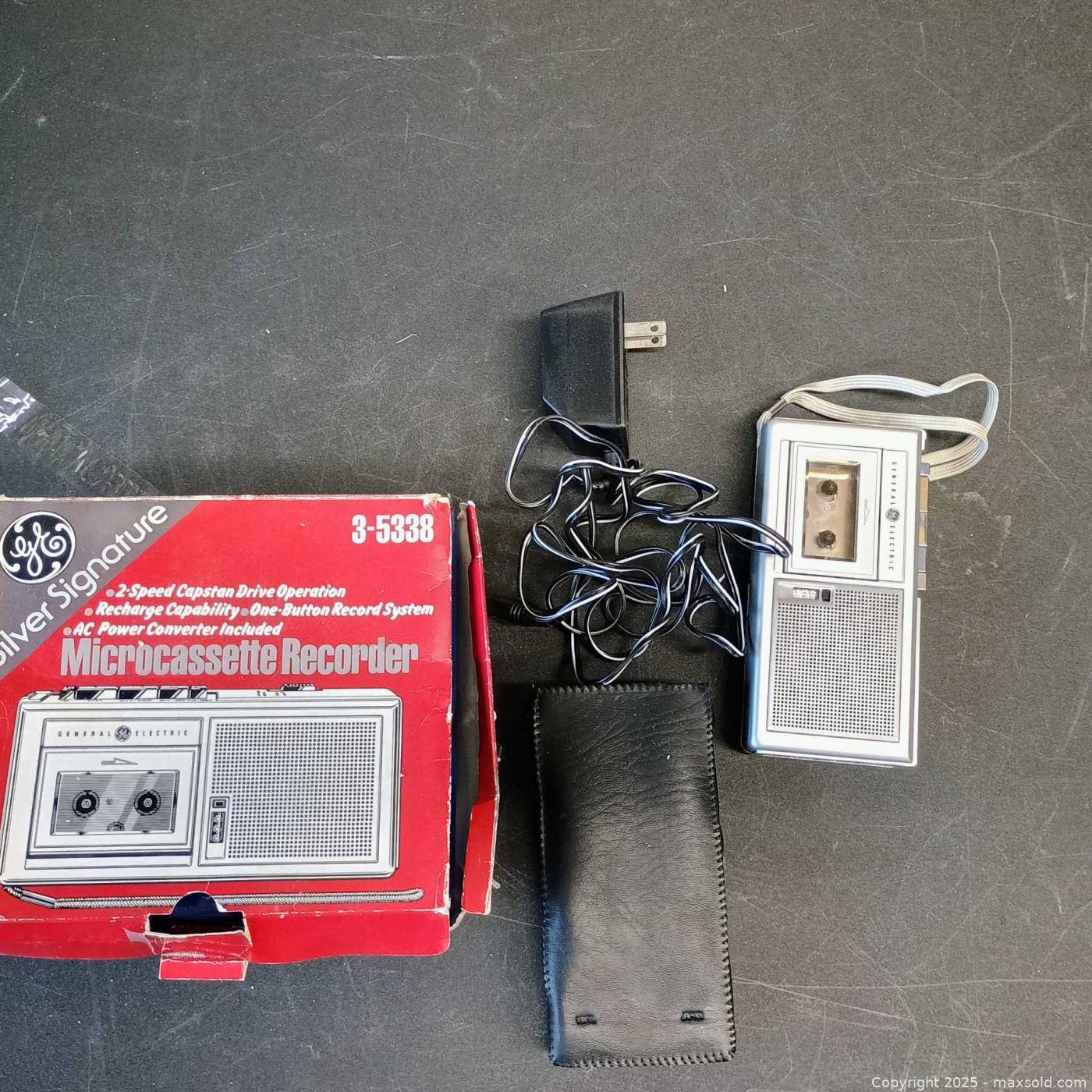 GE Silver Signature Microcassette Recorder | Maxsold