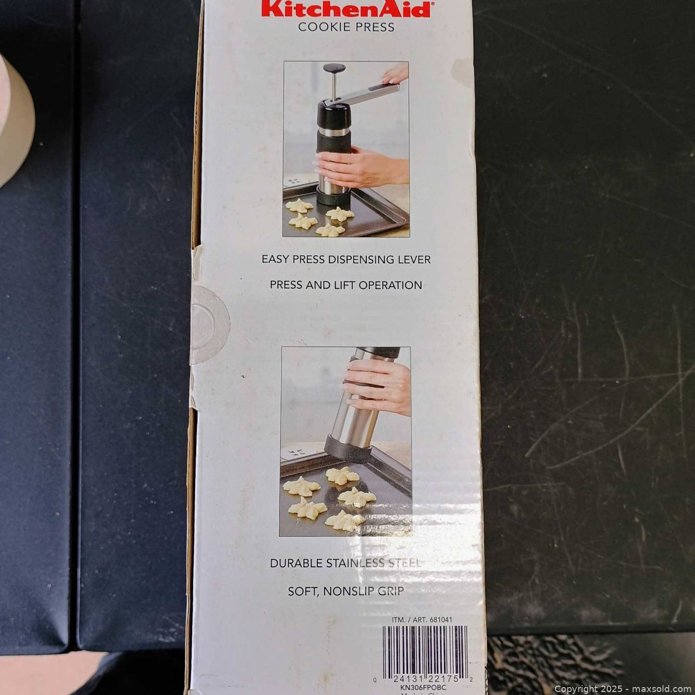 KitchenAid stainless steel cookie press new in box | Maxsold