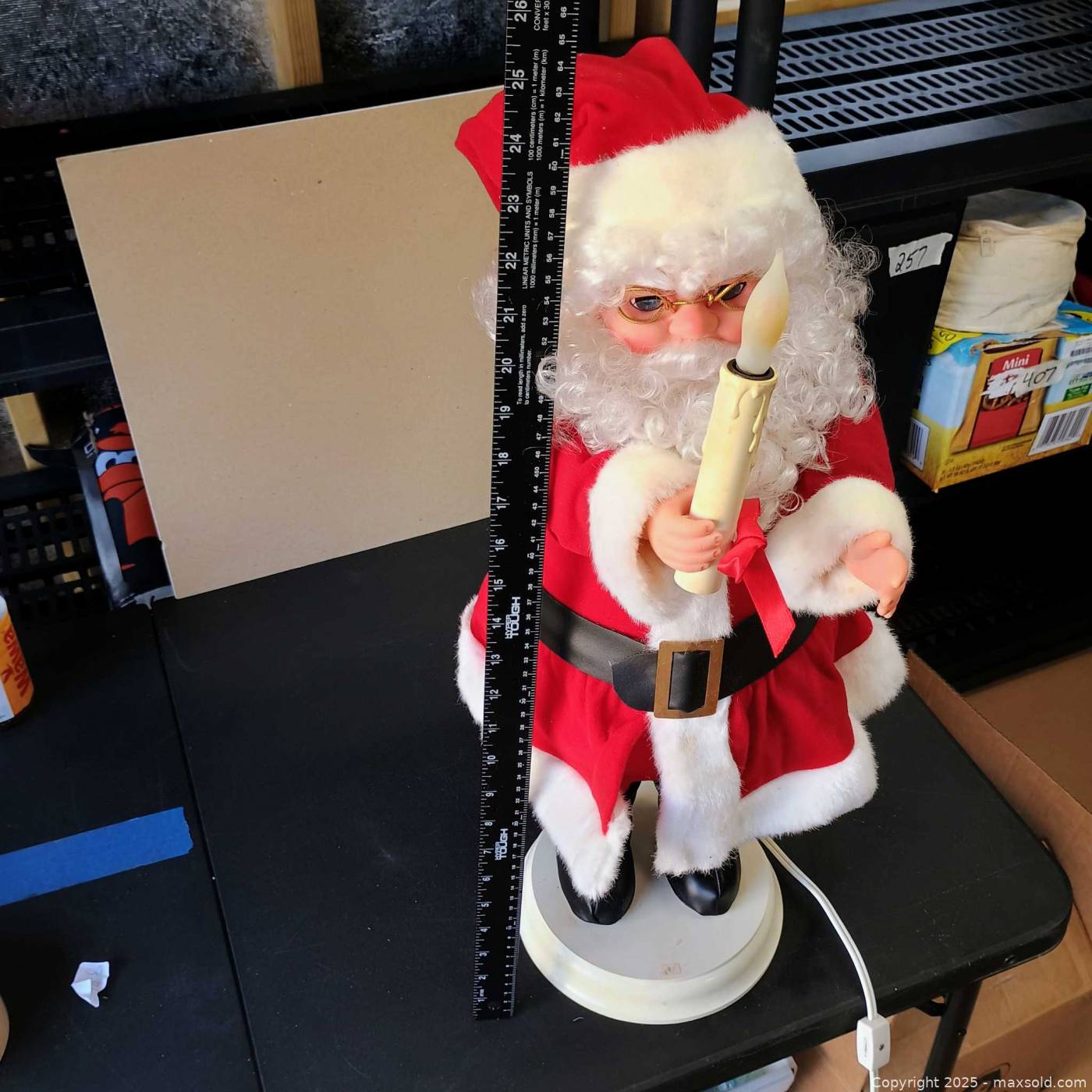 Animated Santa Claus Figure with Lighted Candle | Maxsold