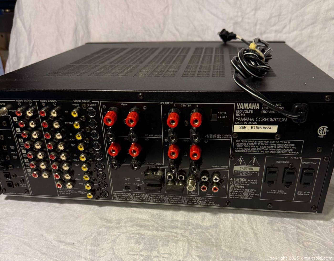 Yamaha DSP-A3090 digital amplifier with remote | Maxsold