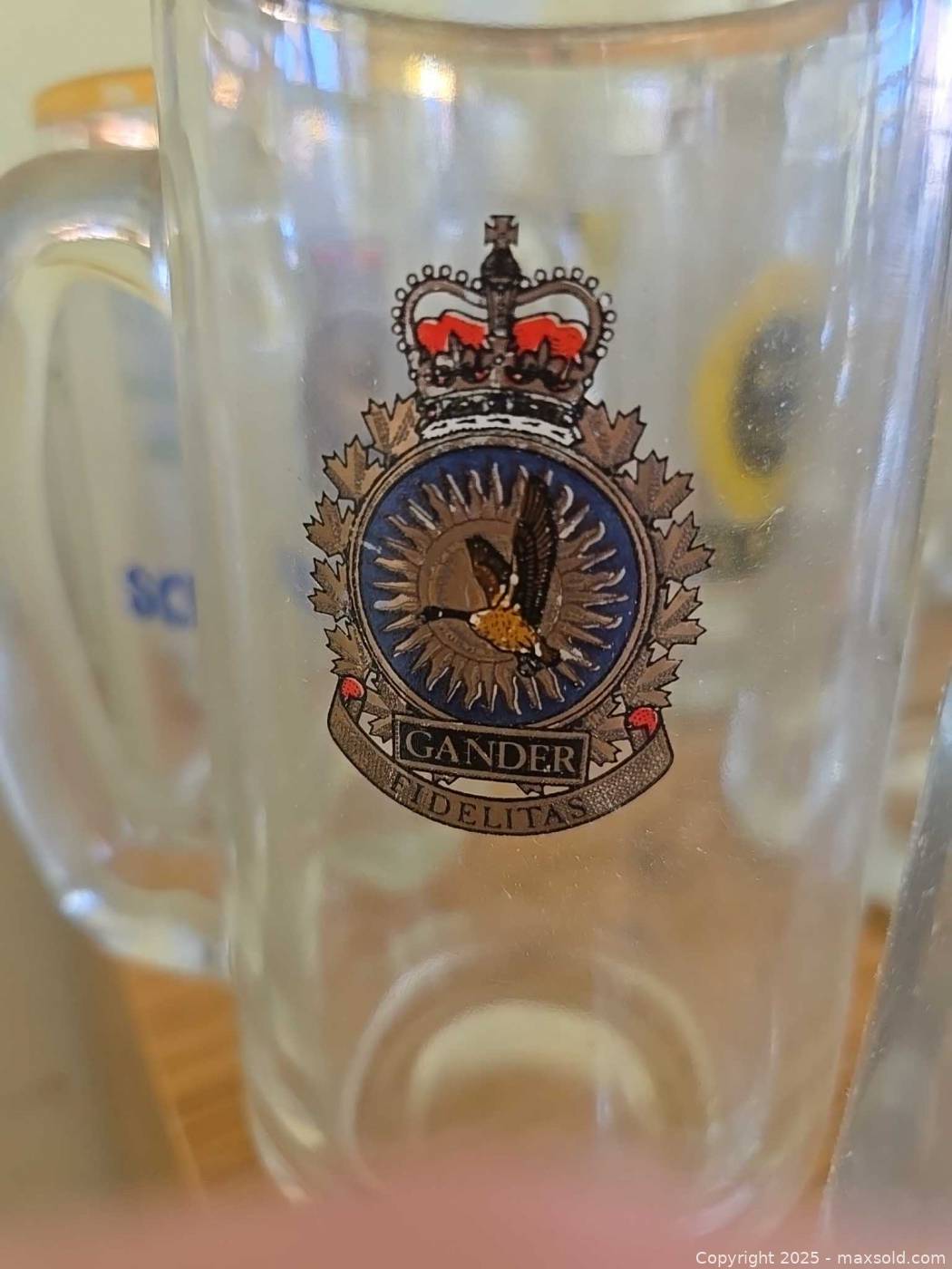 Canadian Forces commemorative glass beer mugs, circa 1970s, 17 pcs ...