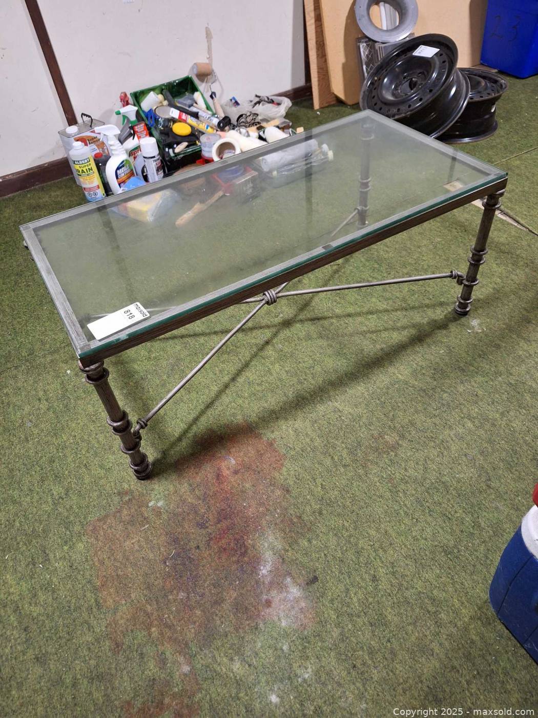 Rectangular Glass-Top Coffee Table | Maxsold