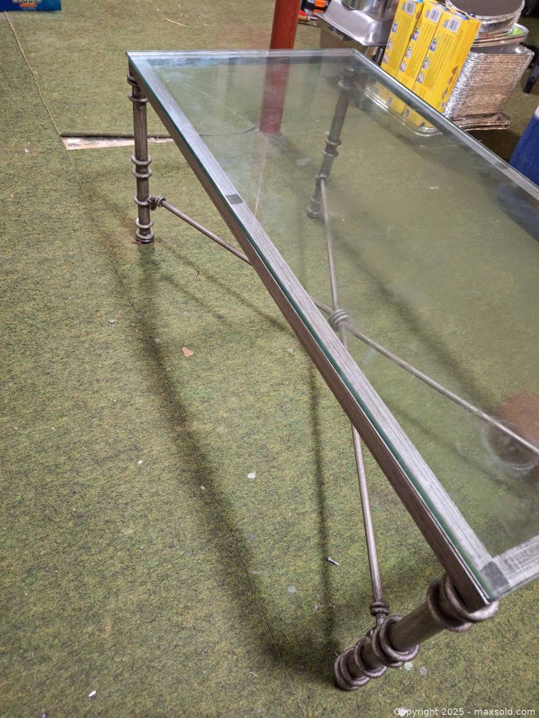 Rectangular Glass-Top Coffee Table | Maxsold