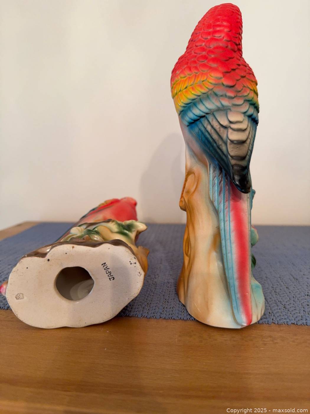 Pair Of Ceramic Parakeet Figurines | Maxsold