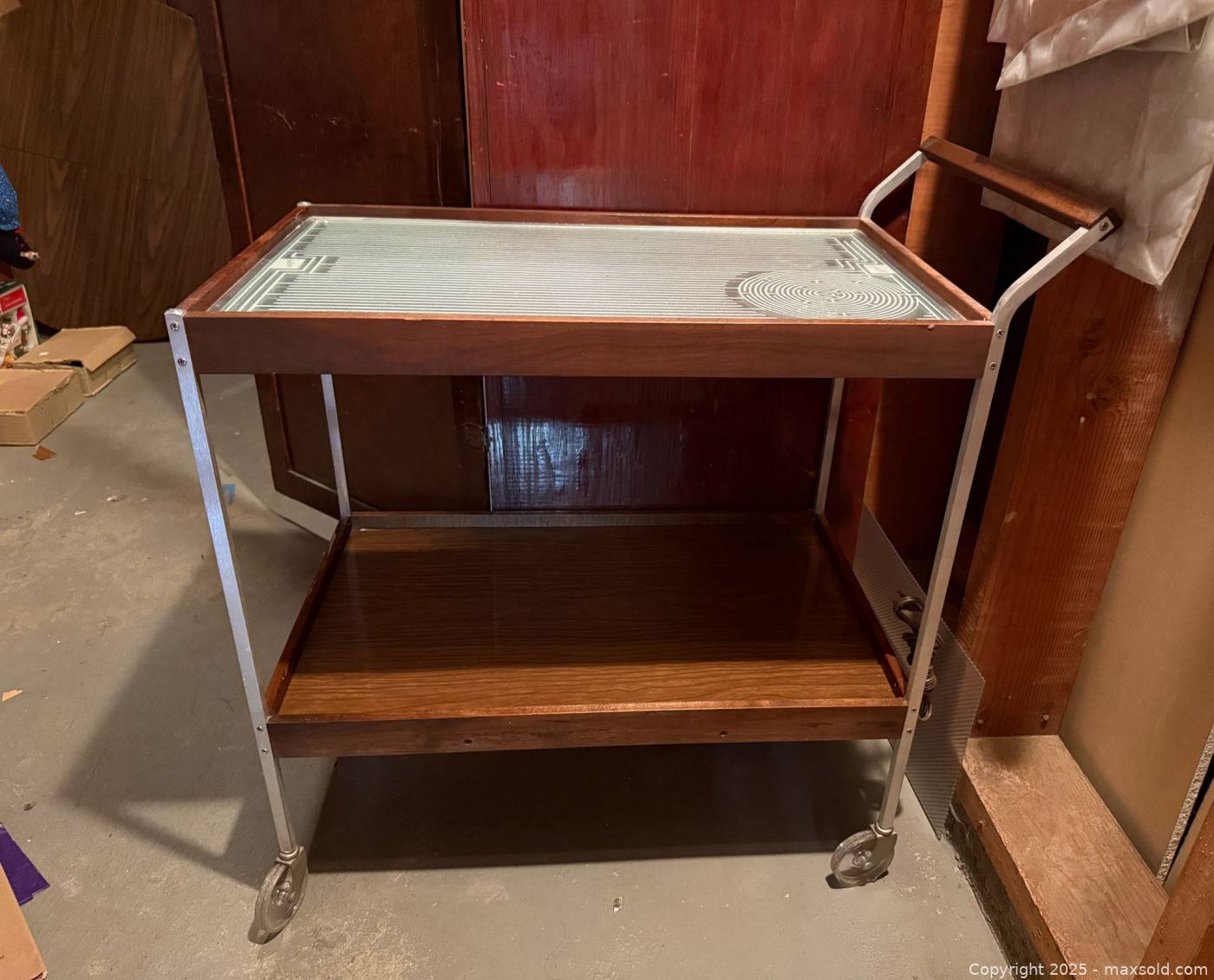 Vintage Salton Hotray warming tray cart on casters | Maxsold