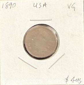 1890 Indian Head One Cent Coin | Maxsold