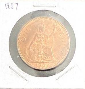 1967 Great Britain Queen Elizabeth II One Penny Coin | Maxsold
