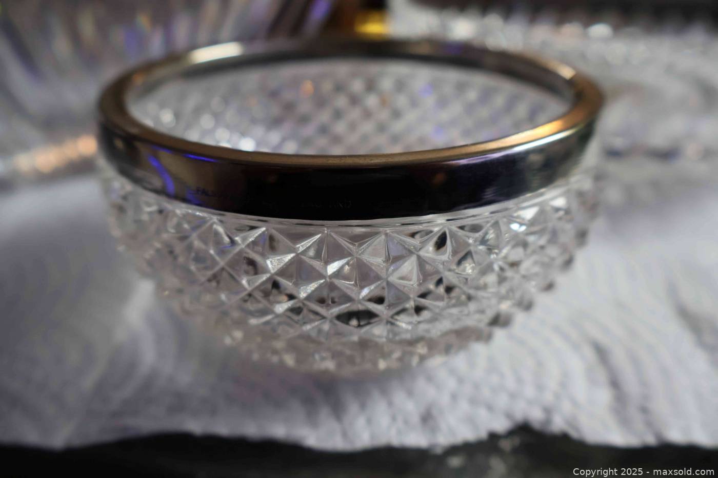 3 crystal bowls with silver-rim Falstaff | Maxsold
