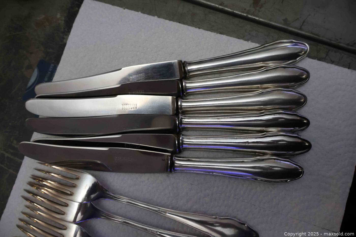 German 800 silver flatware set 22 pieces | Maxsold