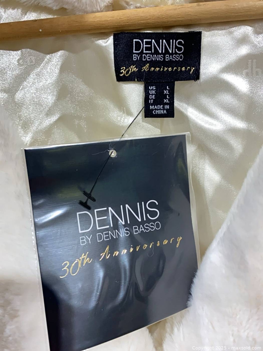 Dennis Basso white faux fur XL & brown faux leather size 14 jackets ...
